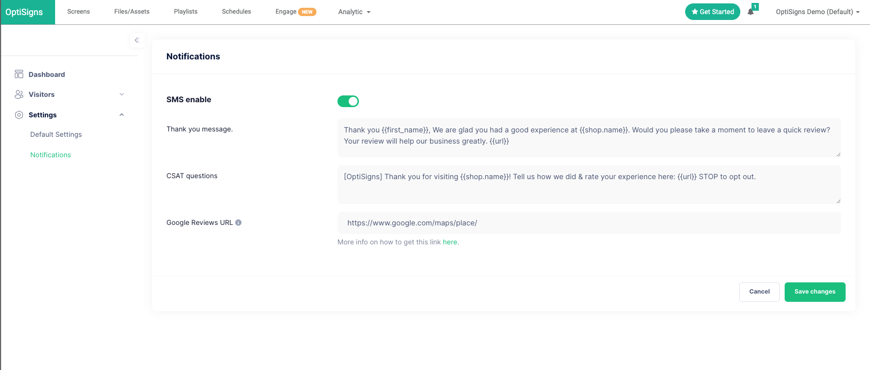 How to use Check-in app with SMS follow up – OptiSigns