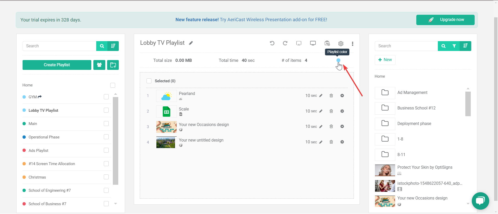 How to Manage and Edit Your Playlist Settings – OptiSigns