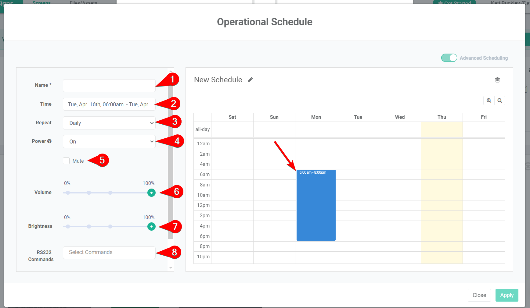 How To Create and Use Operational Schedule – OptiSigns