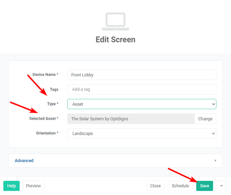 Push Contents to your Screens – OptiSigns