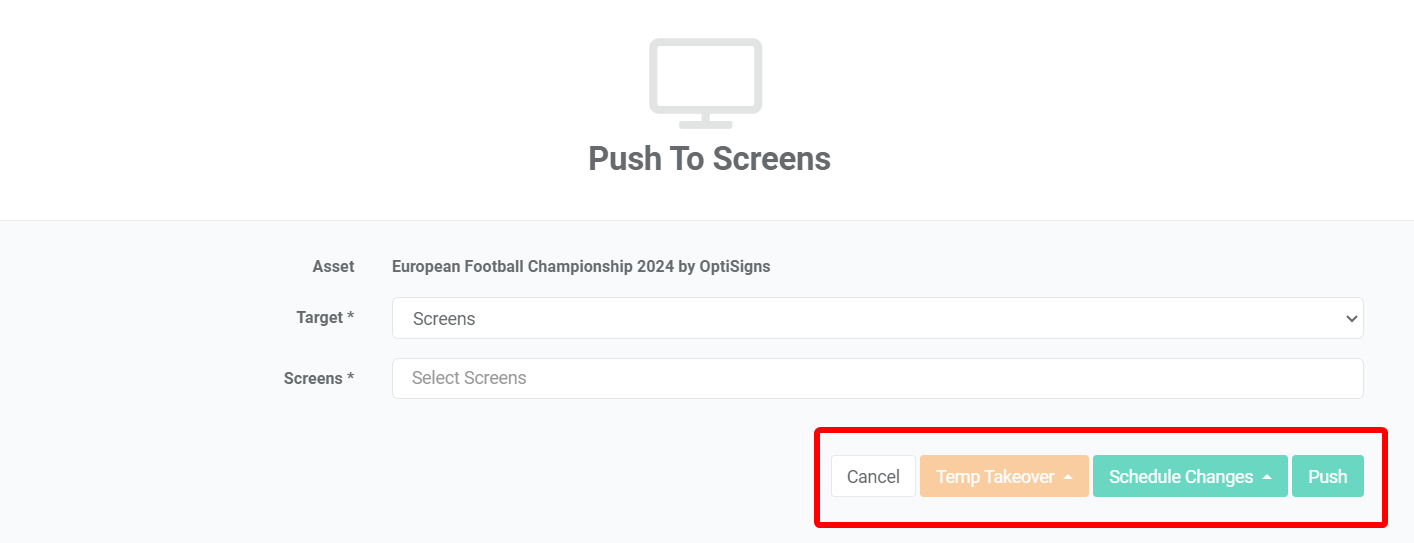 Push Contents to your Screens – OptiSigns