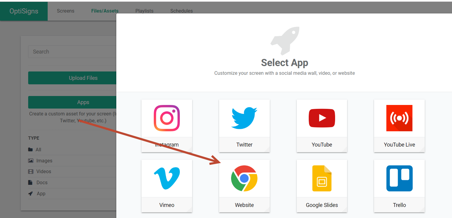How to use a Website link with OptiSigns – OptiSigns