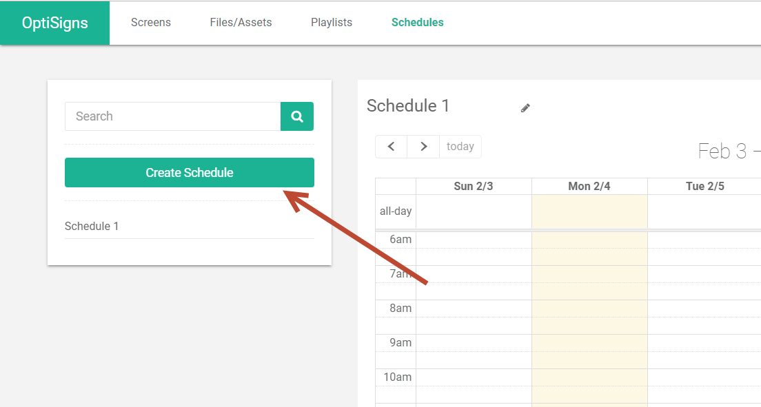 Create and using Schedules with OptiSigns – OptiSigns