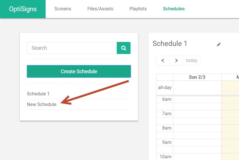 Create and using Schedules with OptiSigns – OptiSigns