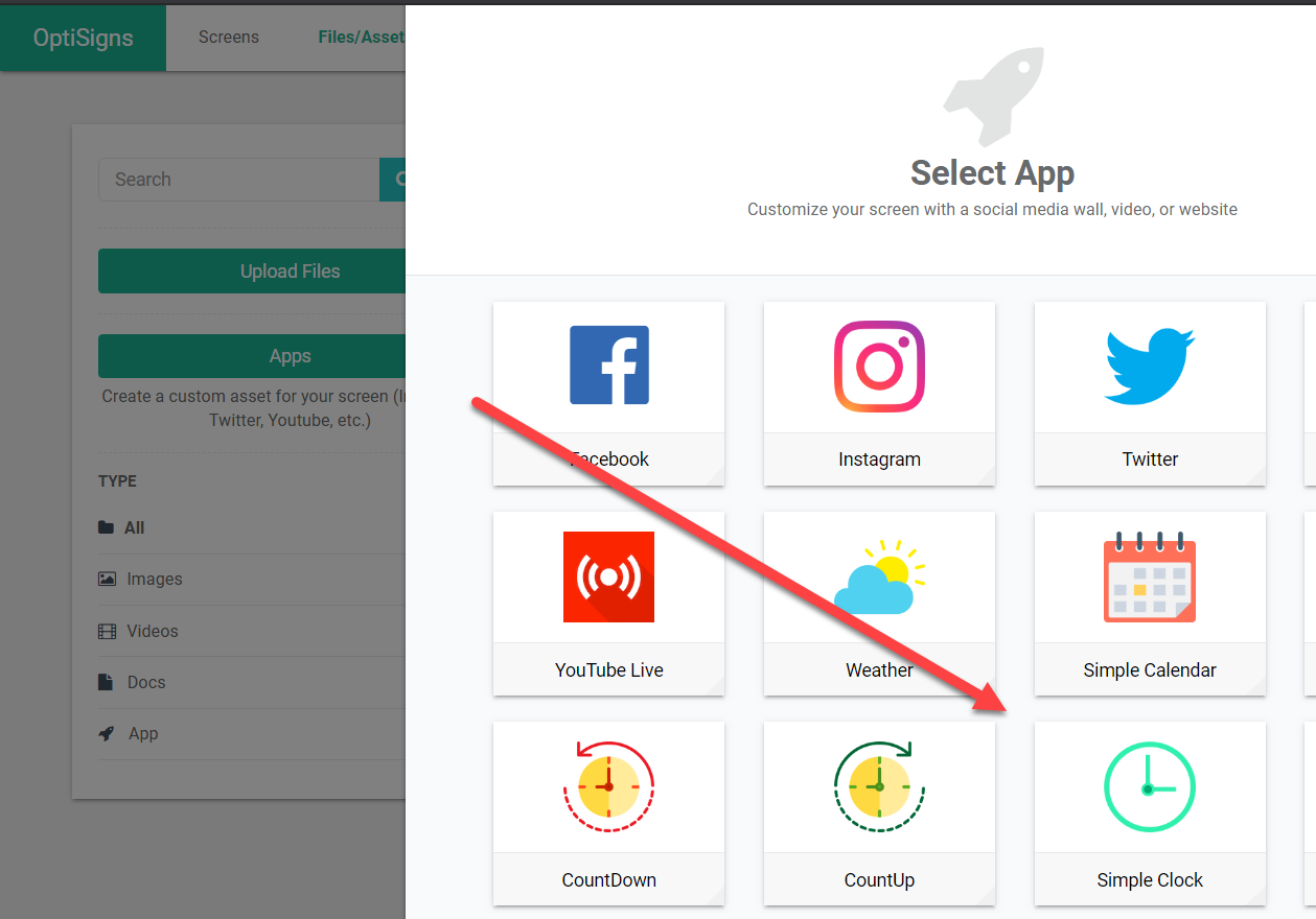 How to use Simple Clock App – OptiSigns