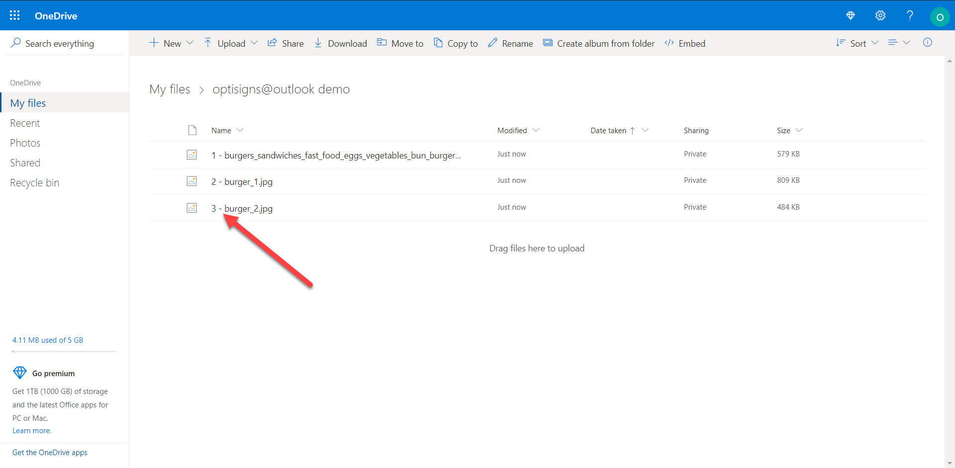 How to use the OneDrive App – OptiSigns