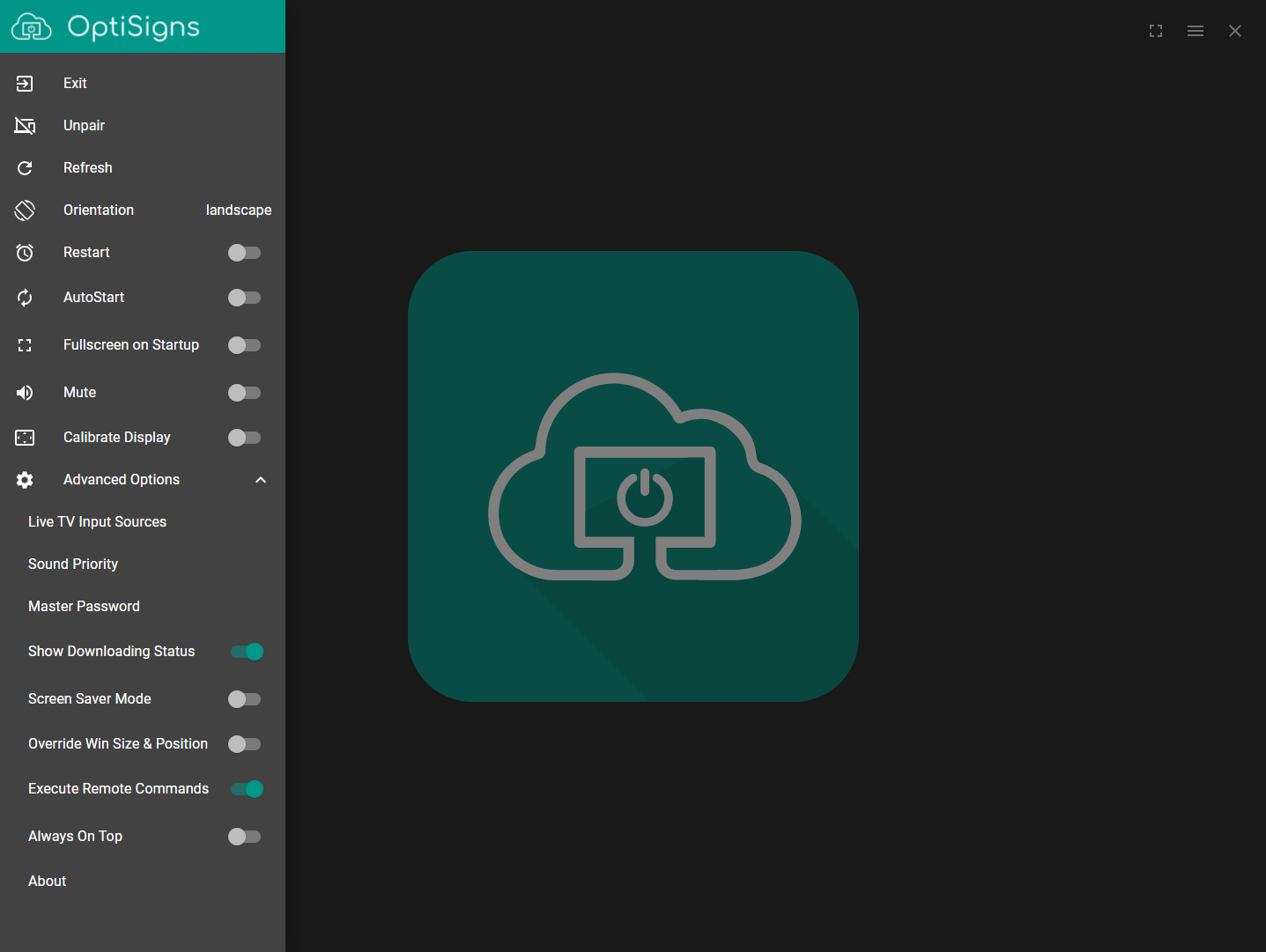 OptiSigns Side Menu Options – OptiSigns