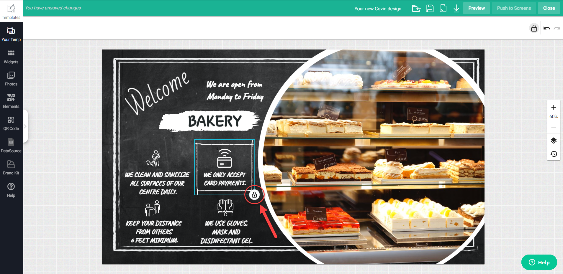 How to lock objects or part of the Designer Templates (lockable ...