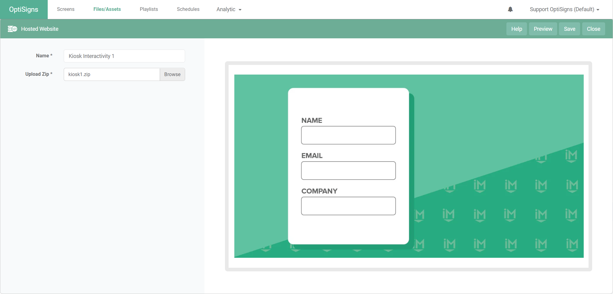 Host Your Htmljs Or Create Your Own Web App With Hosted Website Optisigns